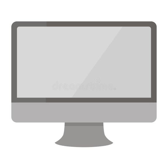 Monitor gray stock vector. Illustration of graphic, white - 82692275