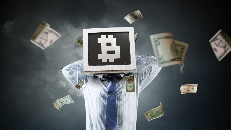 Monitor Headed Businessman. Mixed Media Stock Photo - Image of bright ...