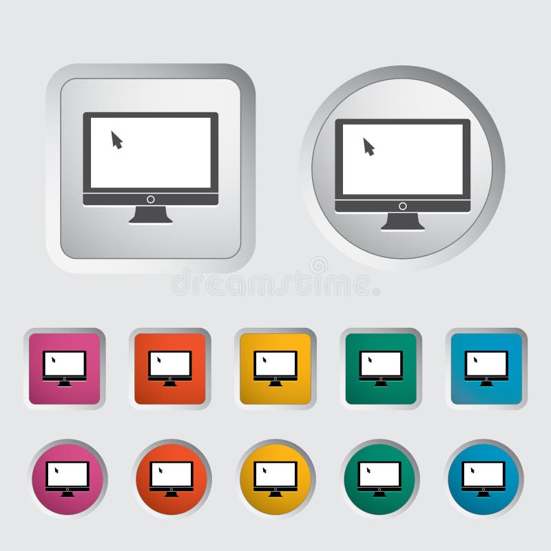Monitor icon. stock vector. Illustration of design, screen - 28027405