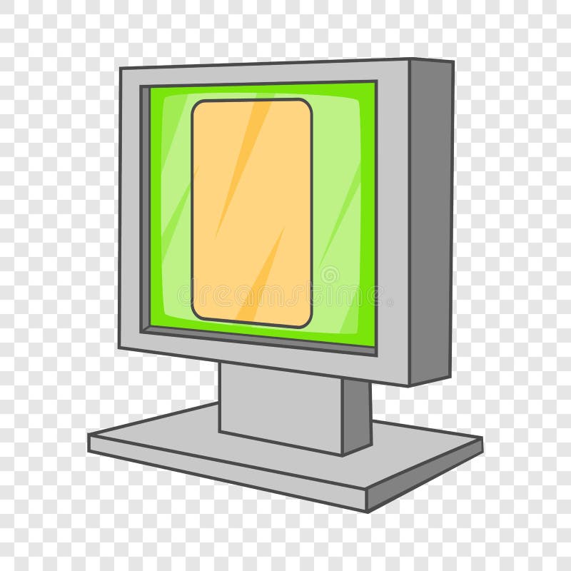 Monitor Icon, Cartoon Style Stock Vector - Illustration of device ...