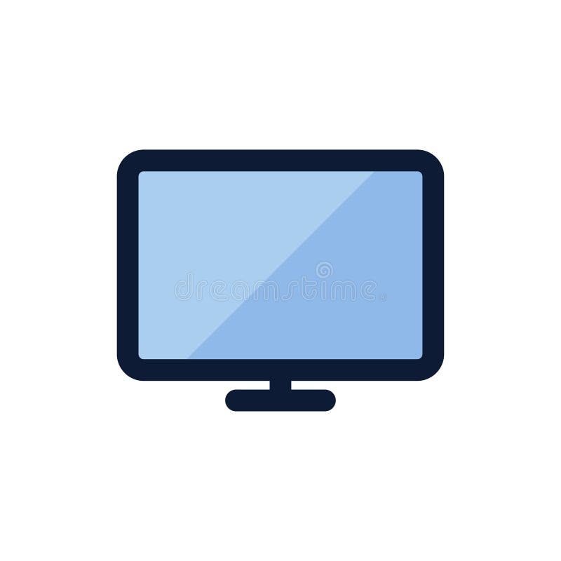 Monitor Icon Flat Vector Template Design Trendy Stock Vector ...