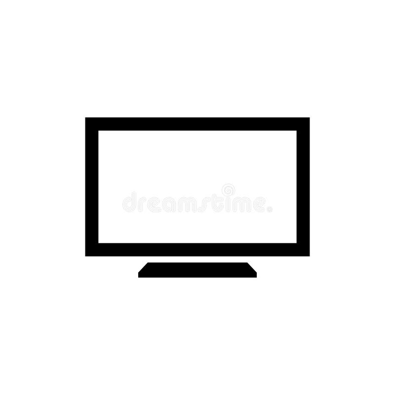 Monitor Icon Flat Vector Template Design Trendy Stock Illustration ...
