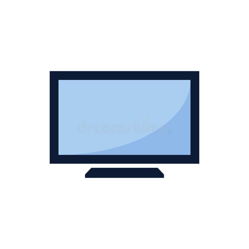 Monitor Icon Flat Vector Template Design Trendy Stock Illustration ...