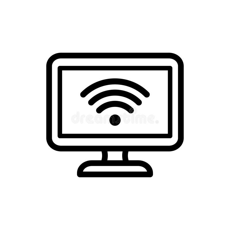 Monitor Icon Flat Vector Template Design Trendy Stock Vector ...