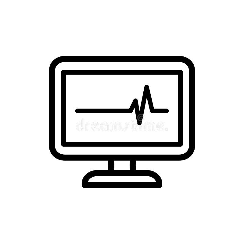 Monitor Icon Flat Vector Template Design Trendy Stock Vector ...