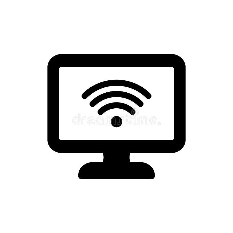 Monitor Icon Flat Vector Template Design Trendy Stock Vector ...