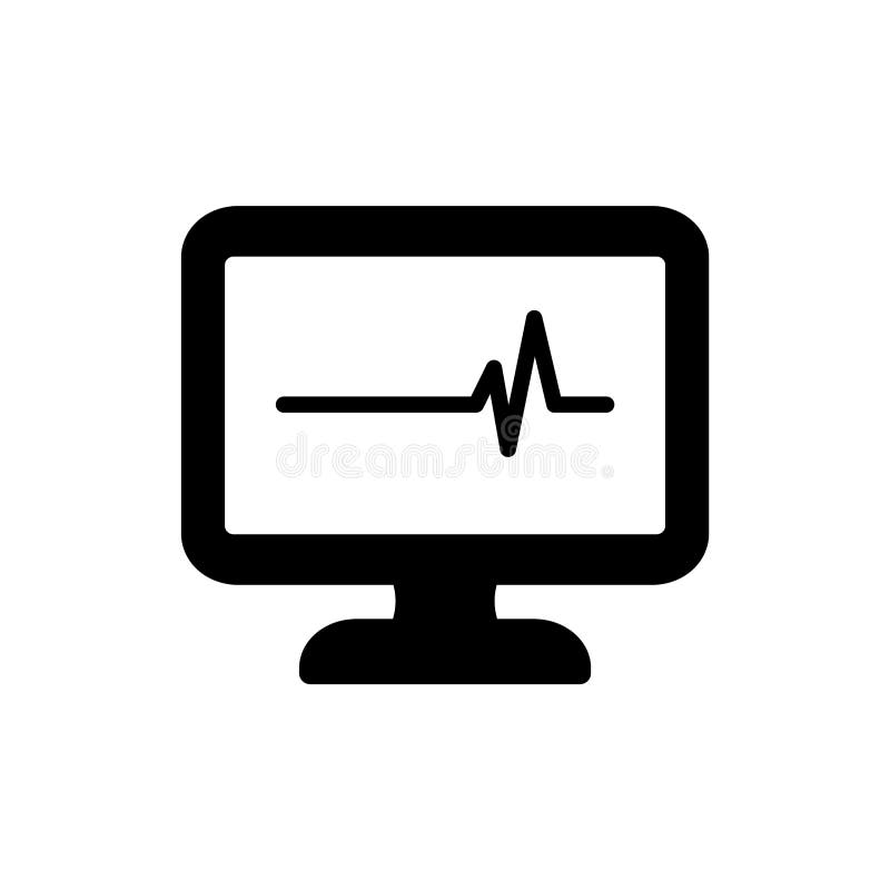 Monitor Icon Flat Vector Template Design Trendy Stock Vector ...
