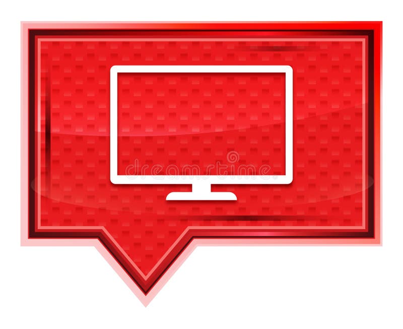 Monitor Icon Misty Rose Pink Banner Button Stock Illustration ...