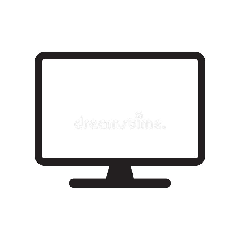 Monitor Icon, Modern Tv Icon. TFT LED Wide Screen Smart Tv Icon Stock ...