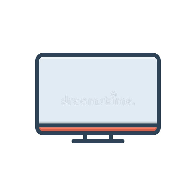 Color Illustration Icon for Monitor, Programmatic and Technology Stock ...