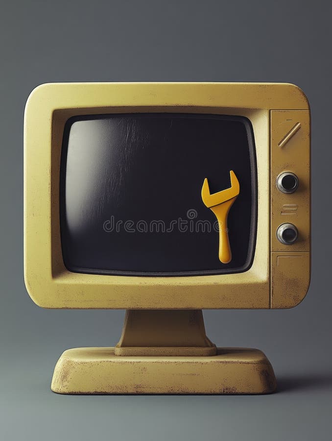 Monitor Icon with Repair Tools Signifies Computer Maintenance and ...