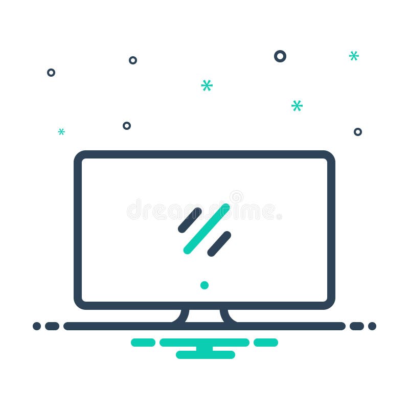 Mix Icon for Monitor, Screens and Desktop Stock Illustration ...