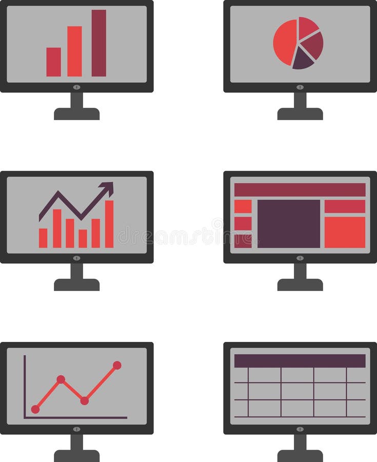 Monitor icon stock vector. Illustration of flat, commerce - 66638374