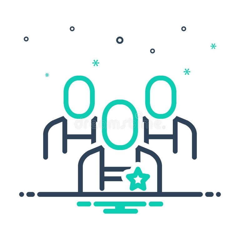 Mix Icon for Monitor, Student and Leader Stock Vector - Illustration of ...