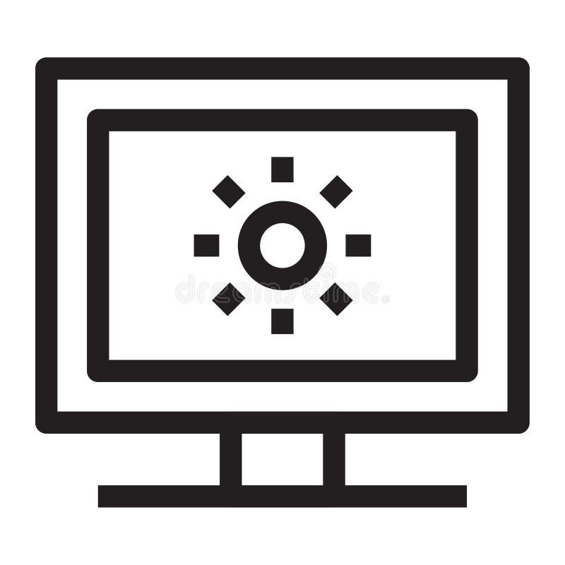 Monitor brightness stock vector. Illustration of flat - 100202766