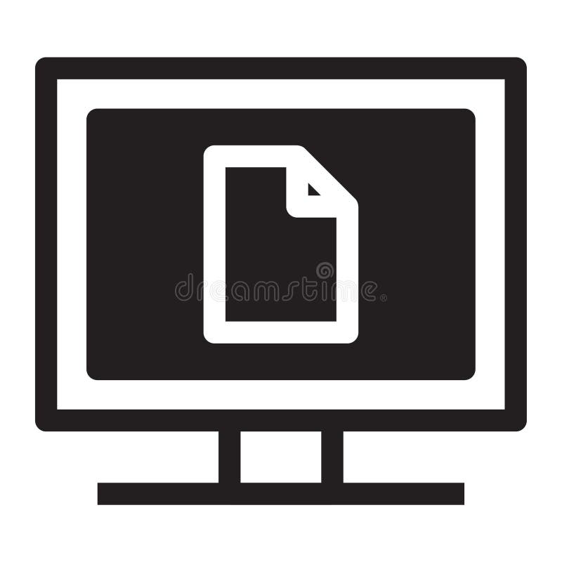 Monitor file stock vector. Illustration of abstract - 100206403