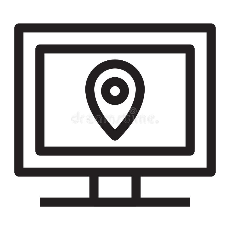 Monitor map stock vector. Illustration of business, design - 100202174