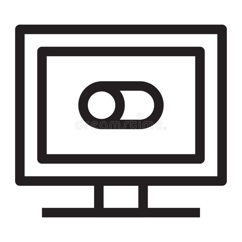 Monitor switch off stock vector. Illustration of idea - 100202742