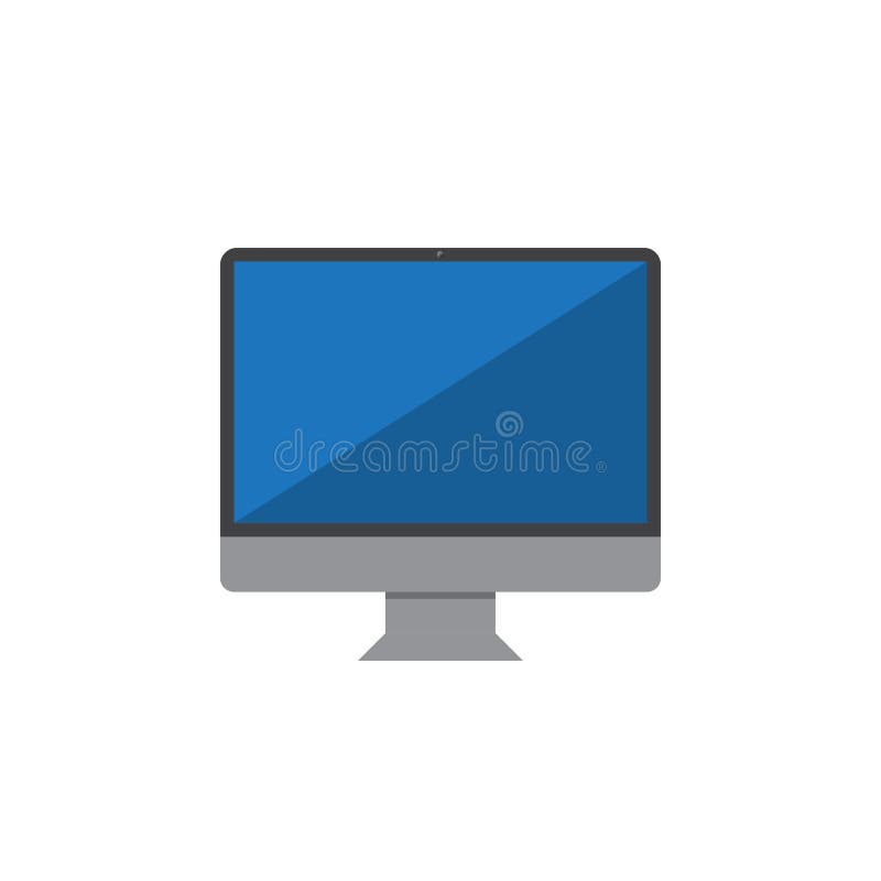 Monitor Icon Vector, Desktop Computer Solid Logo Illustration, C Stock ...