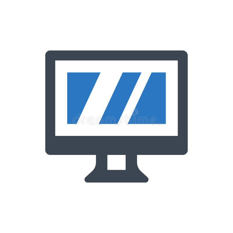 Monitor icon stock vector. Illustration of sign, screen - 219956827