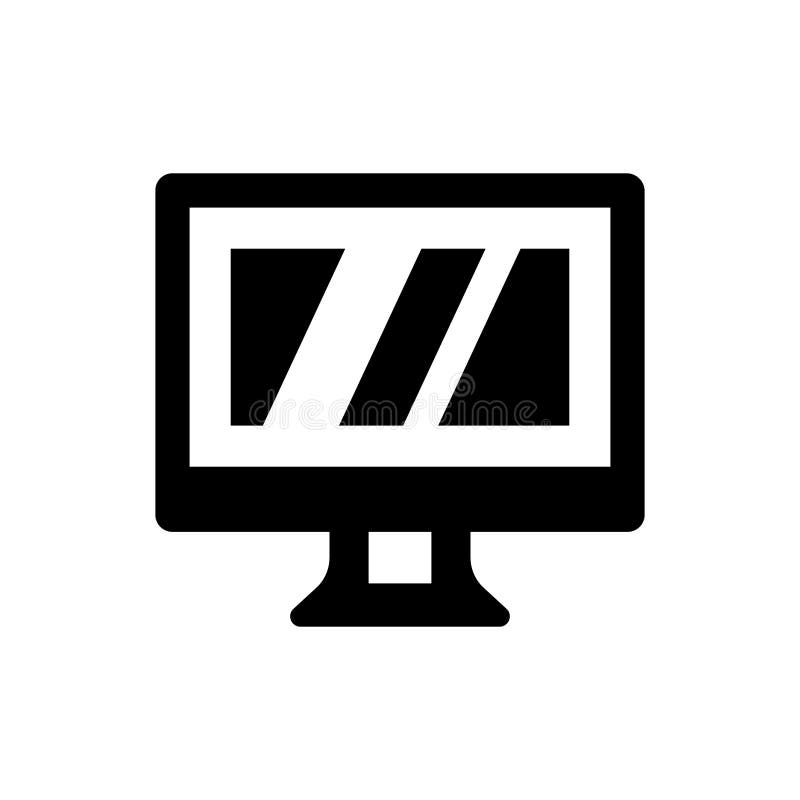 Monitor icon stock vector. Illustration of vector, desktop - 224209016