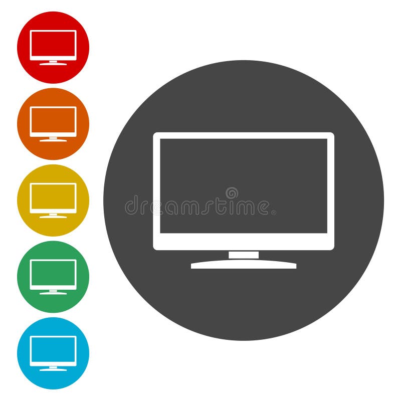 Monitor Icon, Vector Eps 10 Icons Set Stock Vector - Illustration of ...