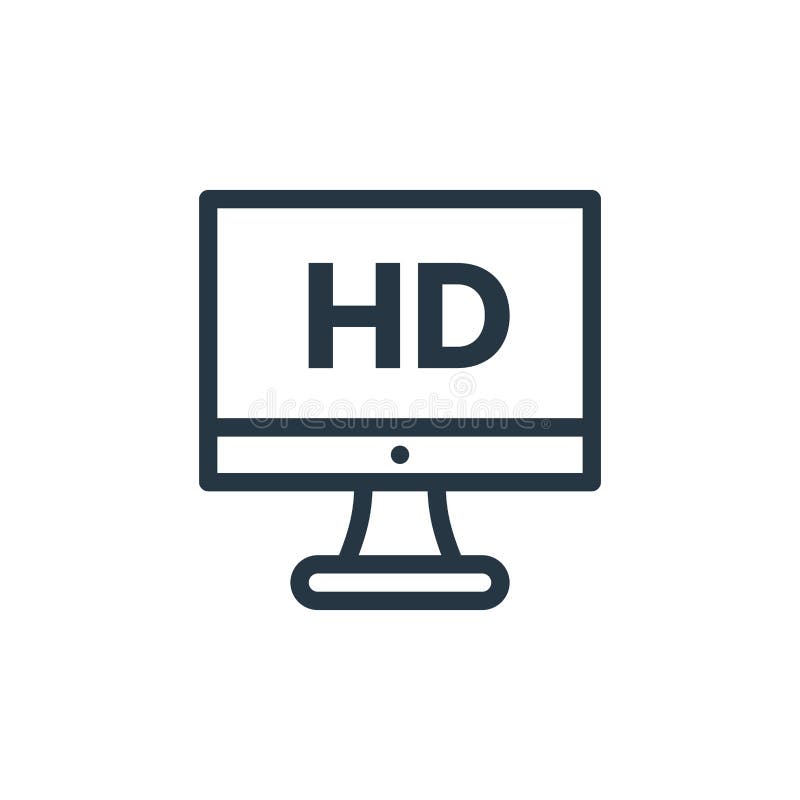 Monitor Icon Vector from Film Shooting Production Concept. Thin Line ...