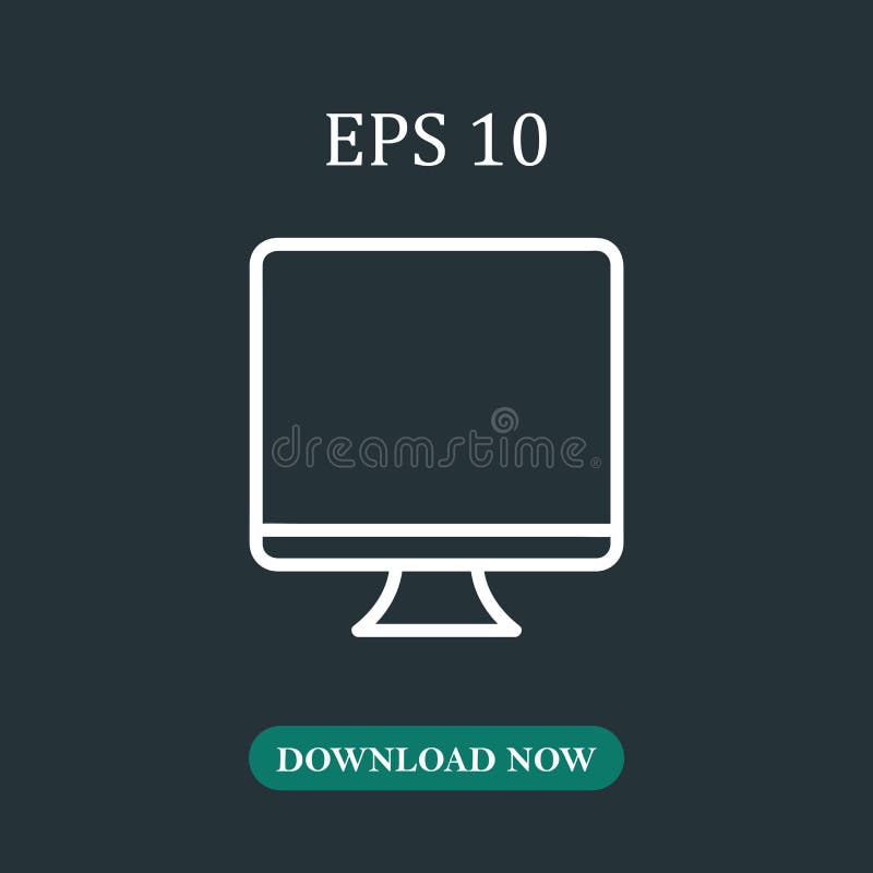 Monitor icon vector stock vector. Illustration of device - 92895188