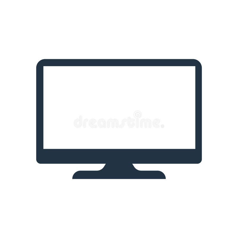 Monitor Icon Vector Isolated on White Background, Monitor Sign Stock ...