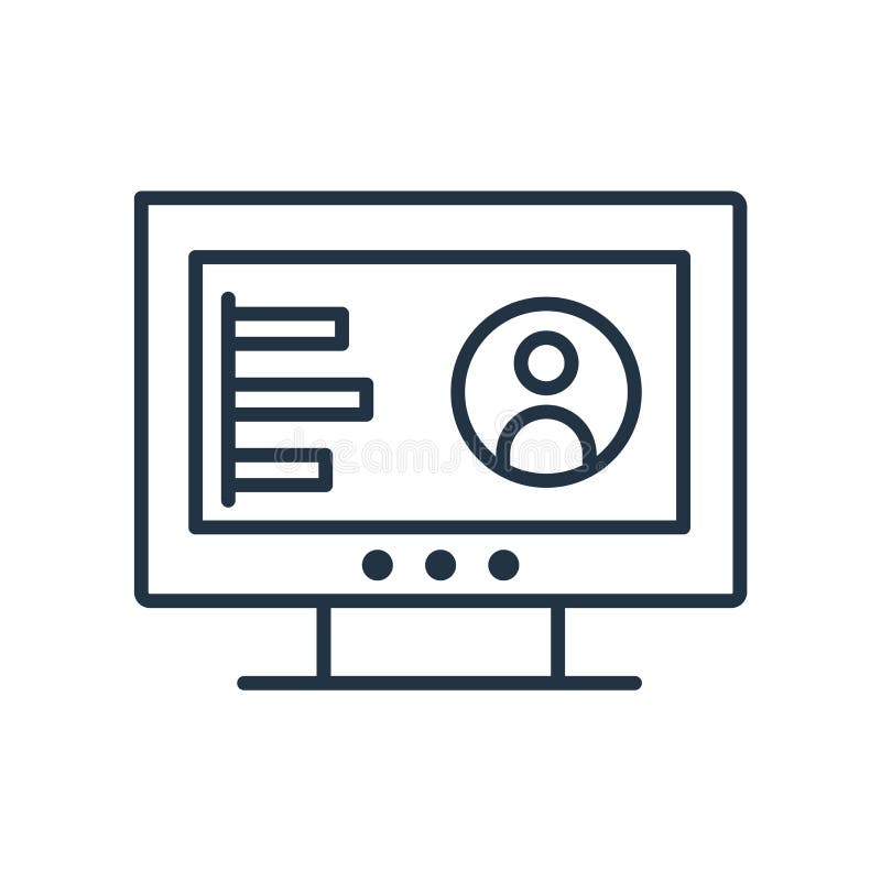 Monitor Icon Vector Isolated on White Background, Monitor Sign Stock ...