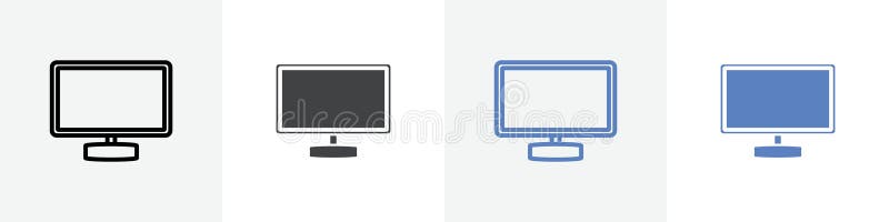 Monitor Icon Vector Set Use for Web Ui or App Stock Vector ...