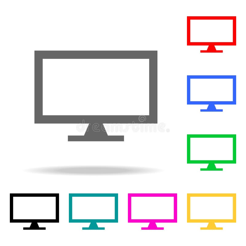 Monitor Icons. Elements of Human Web Colored Icons. Premium Quality ...