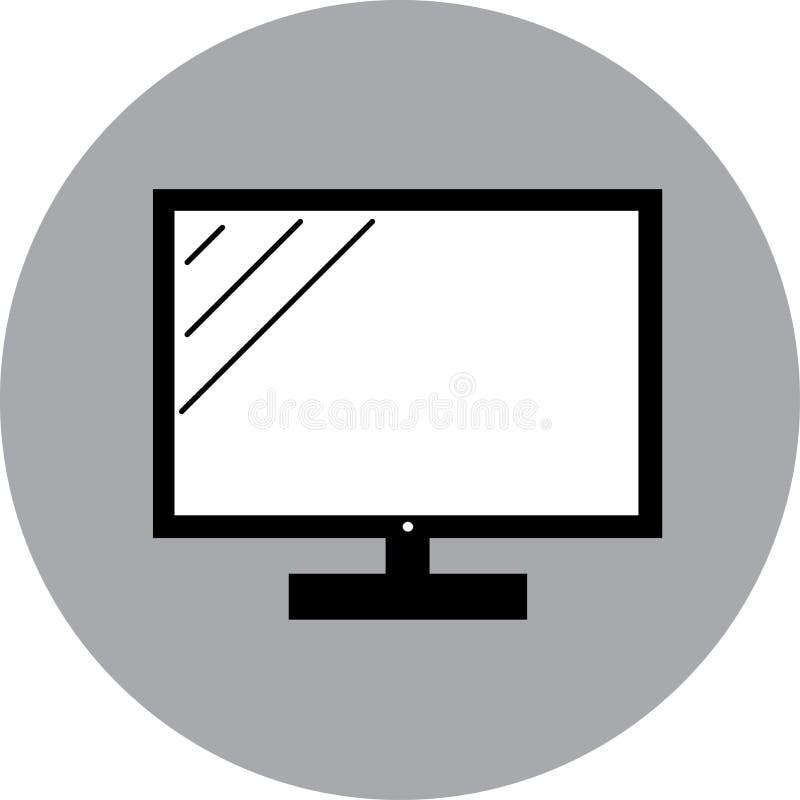 Monitor Illustration Logo or Icon Stock Vector - Illustration of ...