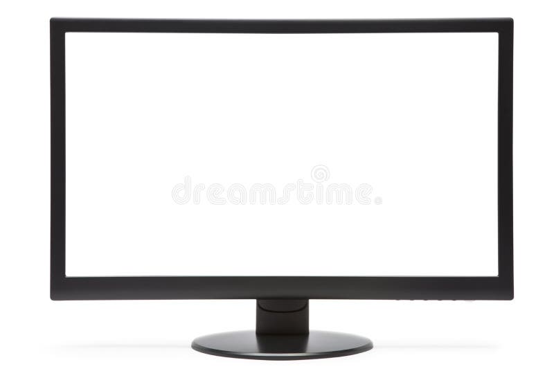 Computer Monitor Display with Blank Screen Isolated Clipping Path Stock ...