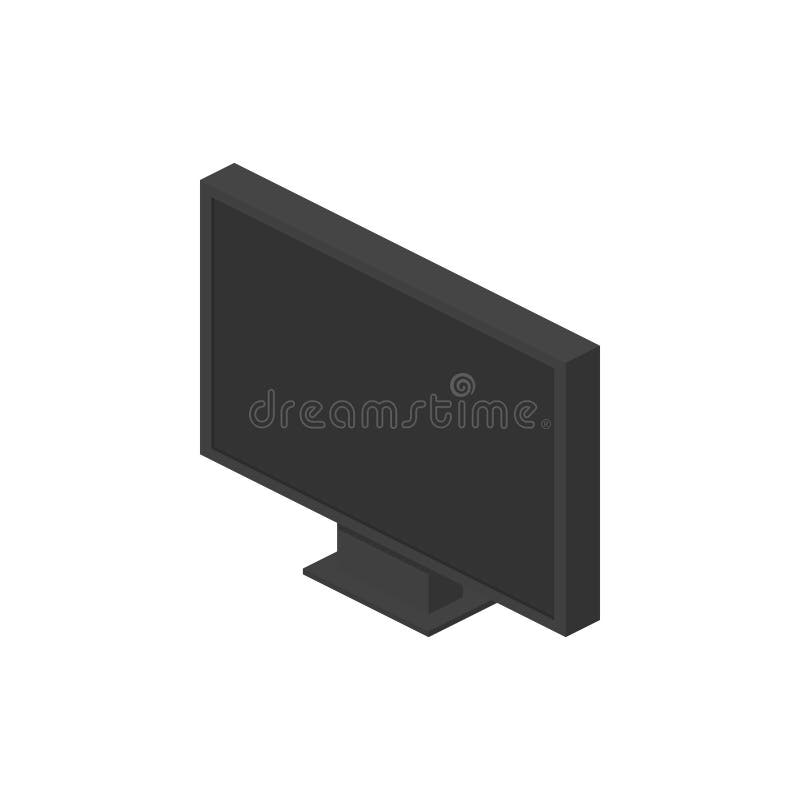 Computer Monitor Icon. 3d Isometric Vector Illustration Stock Vector ...