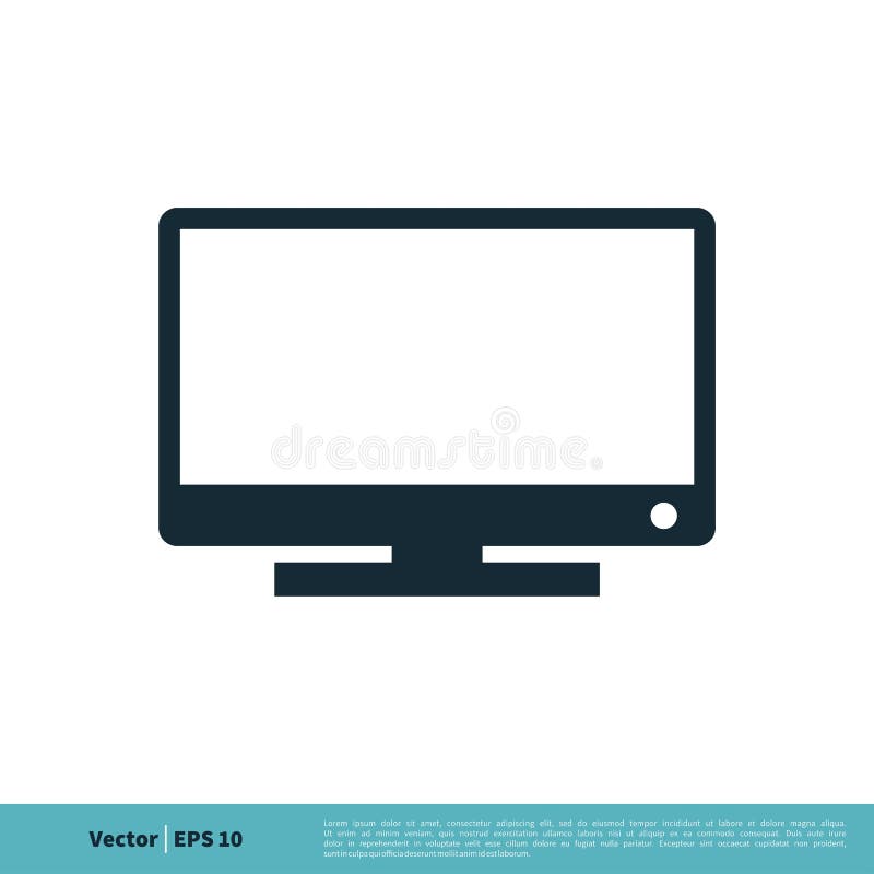 Monitor, LCD, LED Icon Vector Logo Template Illustration Design. Vector ...