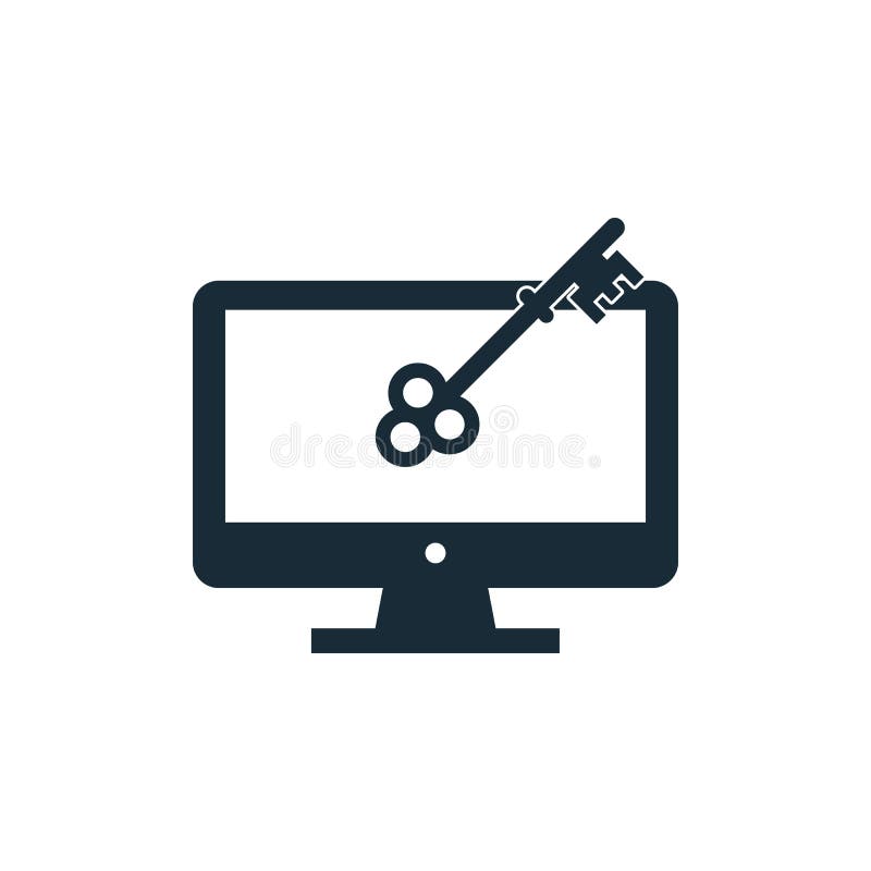 Monitor, LCD, LED Key Icon Design Template Elements Stock Vector ...