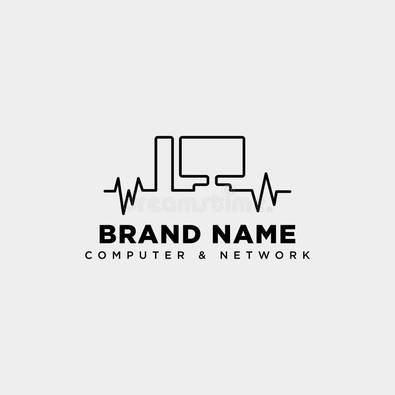 Monitor Digital Technology Logo Template Vector Illustration Icon ...