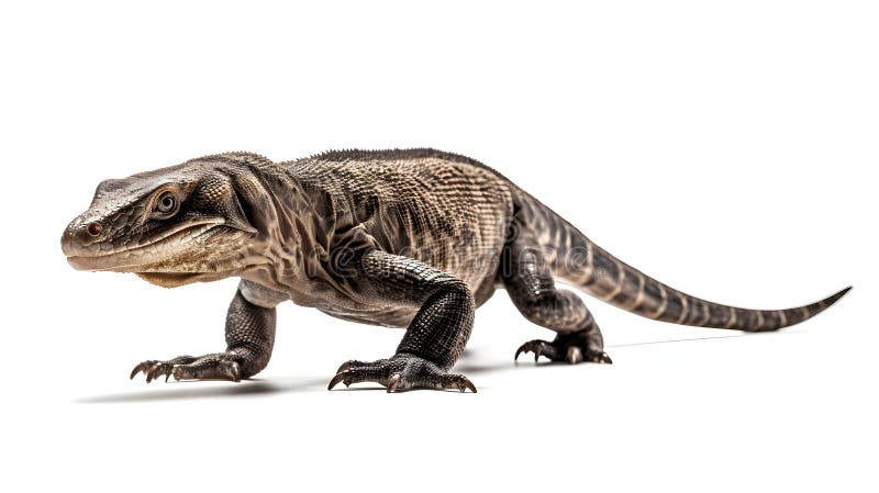 A Monitor Lizard in a Dynamic Pose Stock Illustration - Illustration of ...