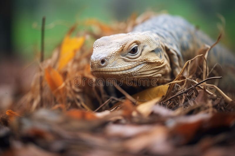 Monitor Lizard Stealthily Approaching a Nest Stock Photo - Image of ...