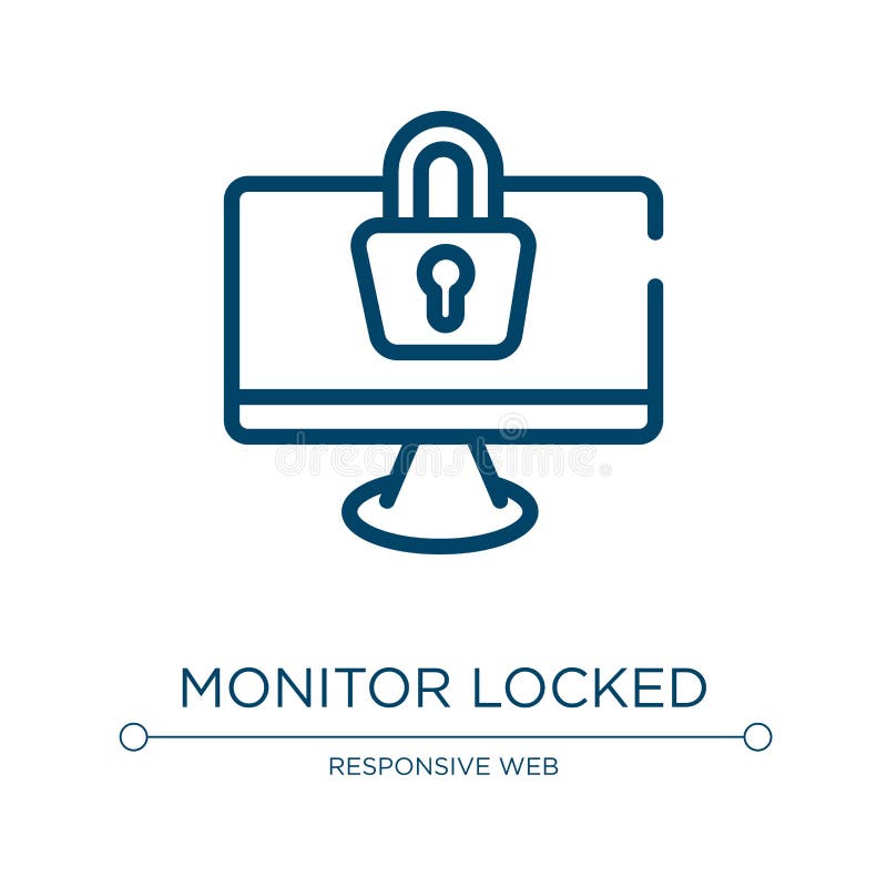 Locked Computer Monitor Stock Illustrations – 708 Locked Computer ...