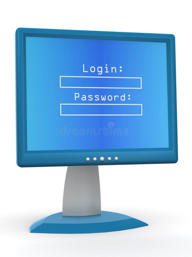 Login stock illustration. Illustration of internet, computer - 17628639