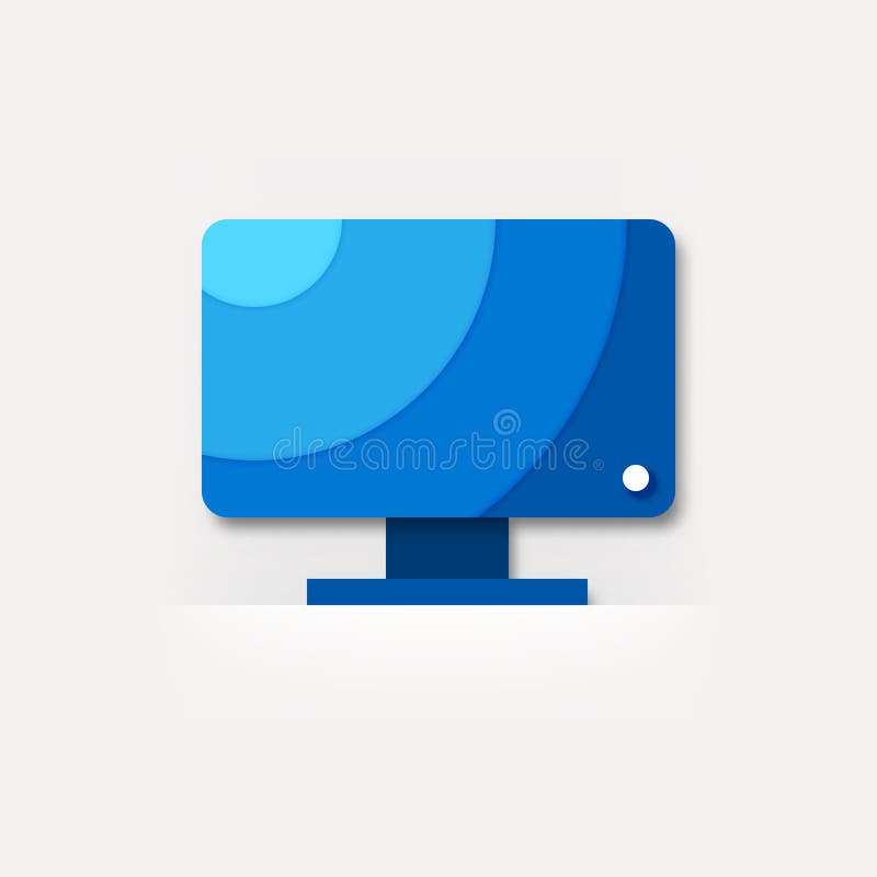 Computer Graphics Expansion Card Blue Material Design Icon Stock Vector ...