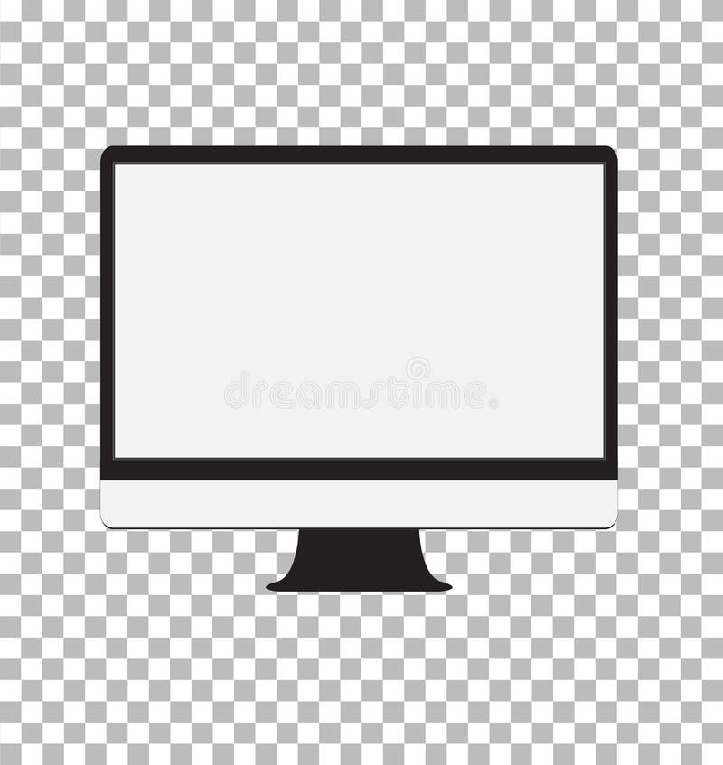 Monitor No Fundo Transparente Ilustração do Vetor - Ilustração de ...