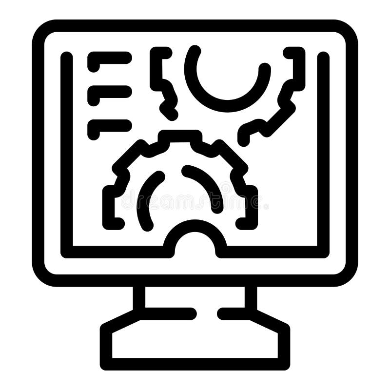 Monitor Operator Icon Outline Vector. Worker Industry Stock Vector ...