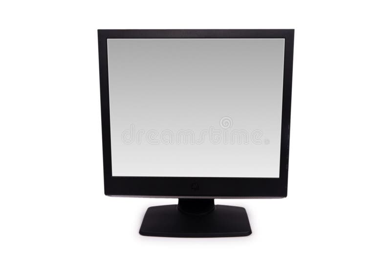 Monitor Preto Do Lcd Isolado No Branco Imagem de Stock - Imagem de ...
