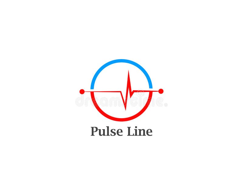 Monitor Pulse Line Design Template Stock Illustration - Illustration of ...