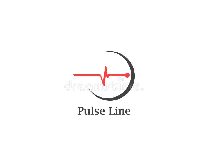 Monitor Pulse Line Design Template Stock Illustration - Illustration of ...