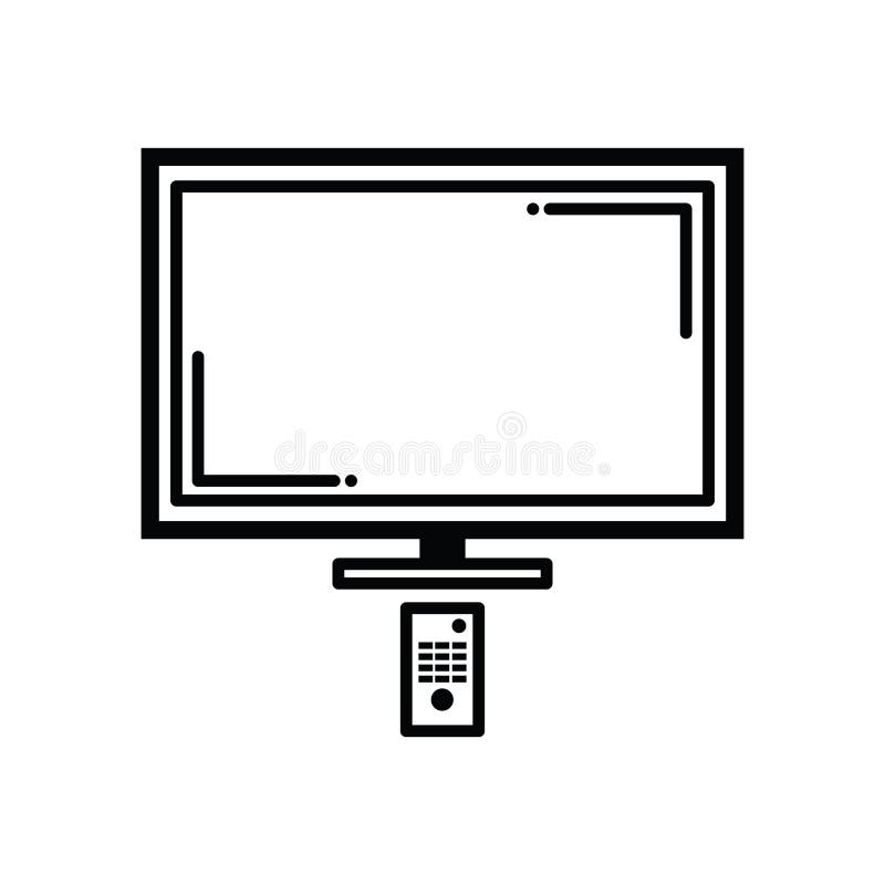 Monitor with Remote Control. Vector Illustration Decorative Design ...