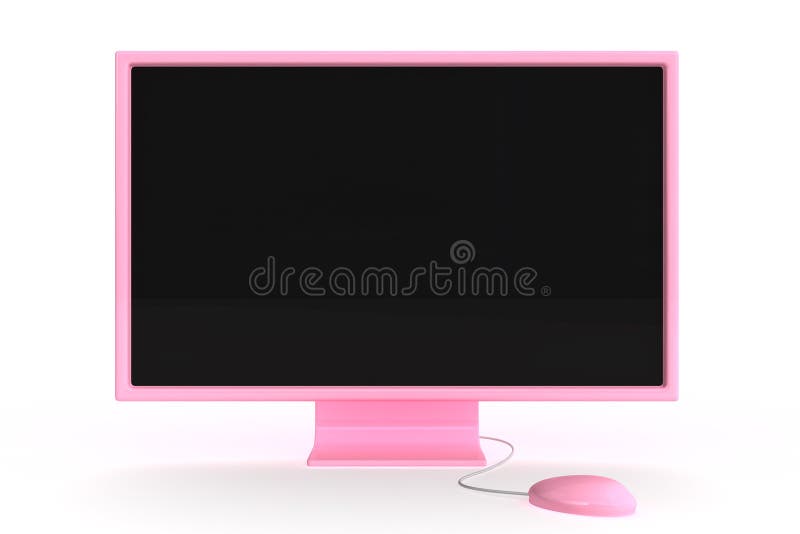 Monitor rosado stock de ilustración. Ilustración de monitor - 10024069
